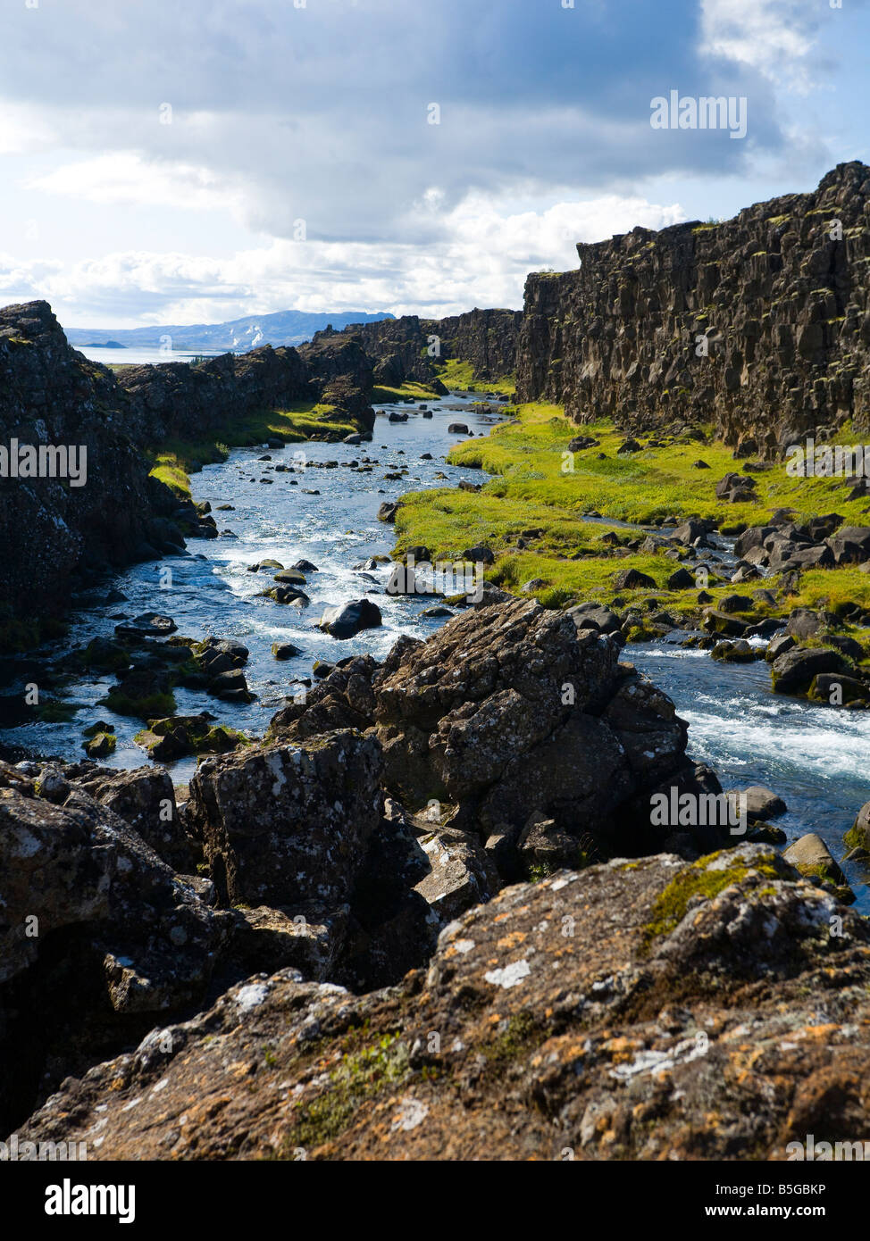 River öxará or axe in Þingvellir national park Iceland Stock Photo - Alamy