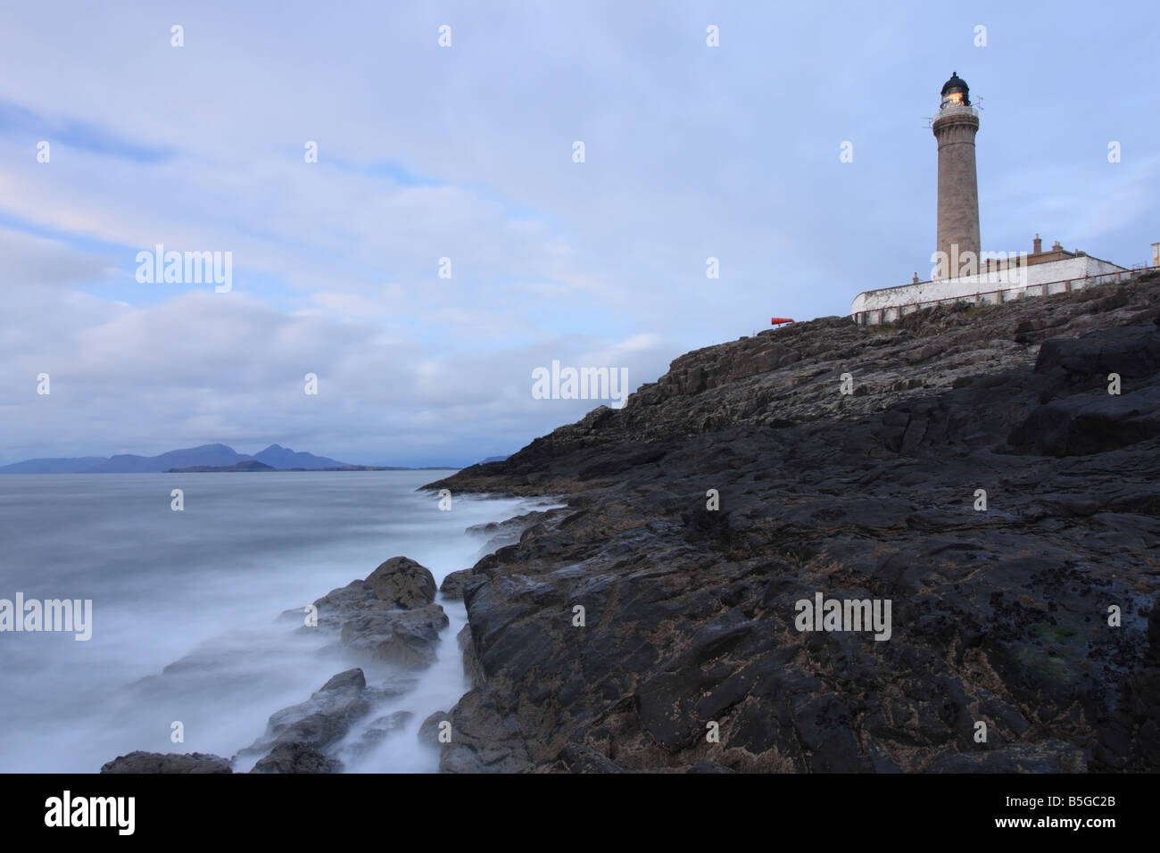 Ardnamurchan Lighthouse and Coastline at Dusk Ardnarmurchan Point ...