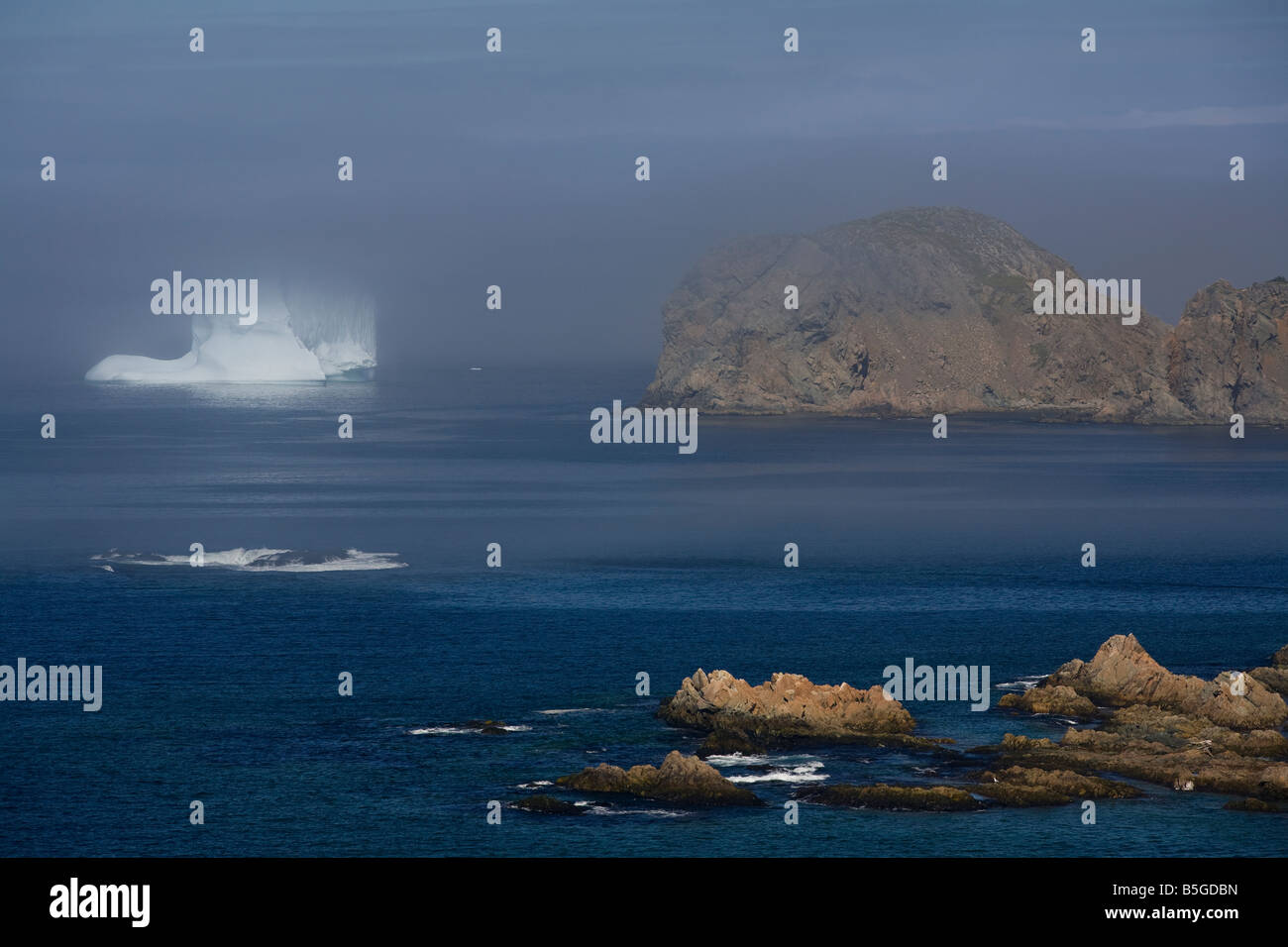 iceberg in fog Twillingate Newfoundland&Labrador Canada Stock Photo - Alamy