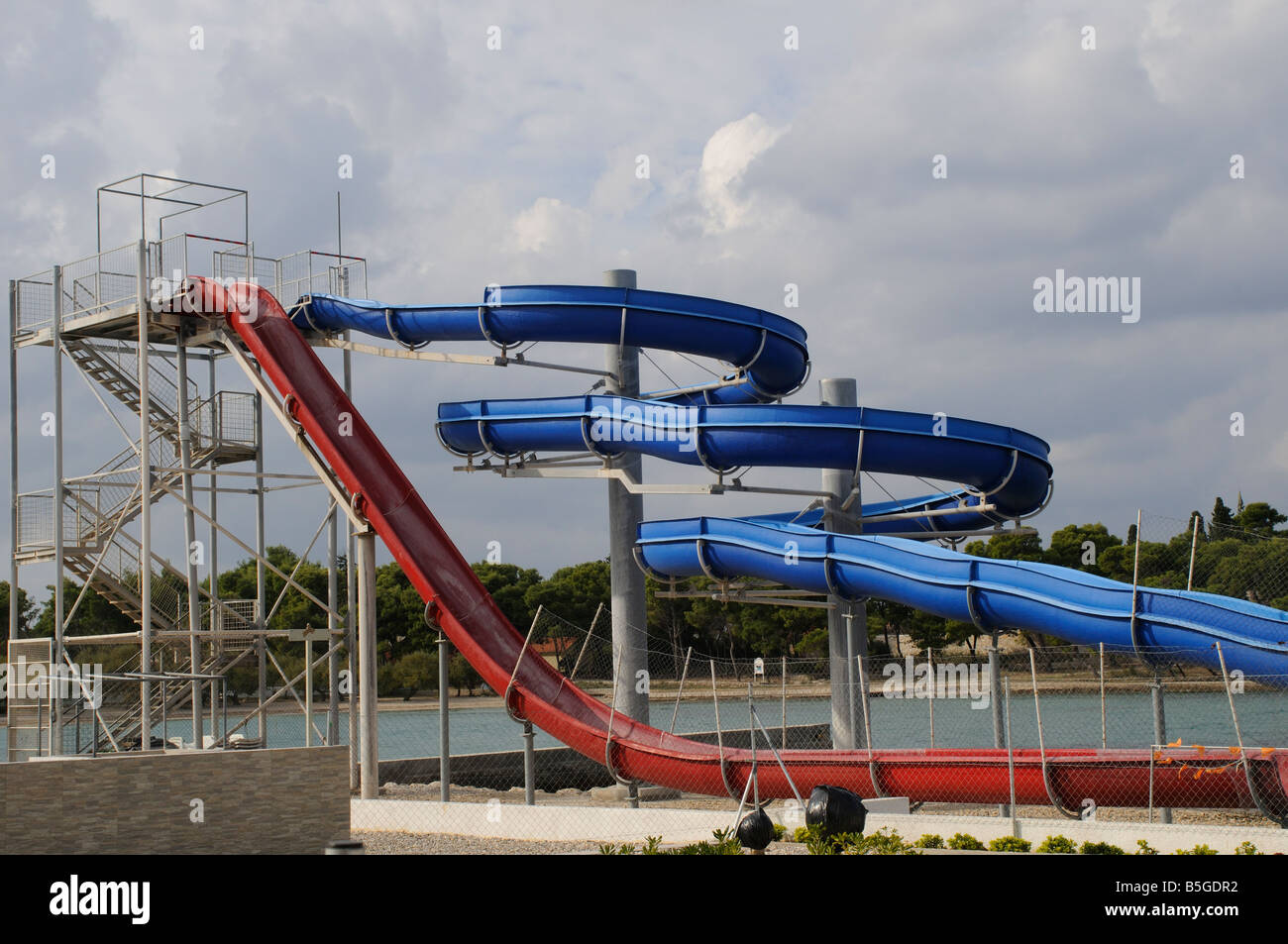 Water slide Supetar Dalmatia Croatia Stock Photo - Alamy