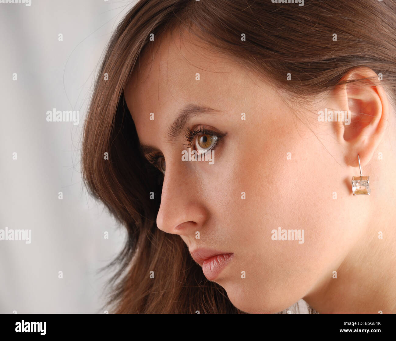 Side profile of ear dark hi-res stock photography and images - Alamy