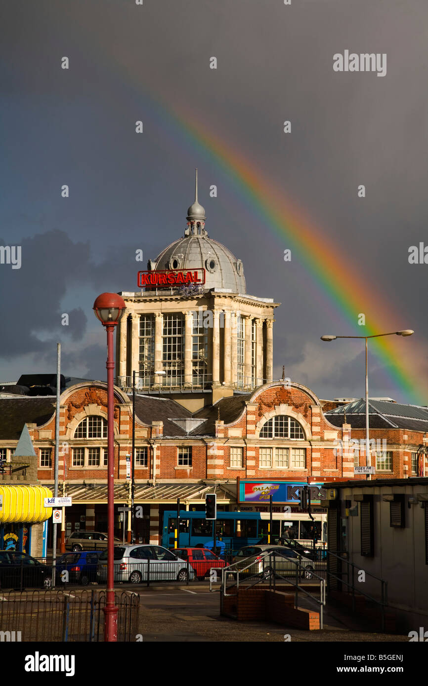 Southend on Sea with a rainbow overhead Stock Photo - Alamy