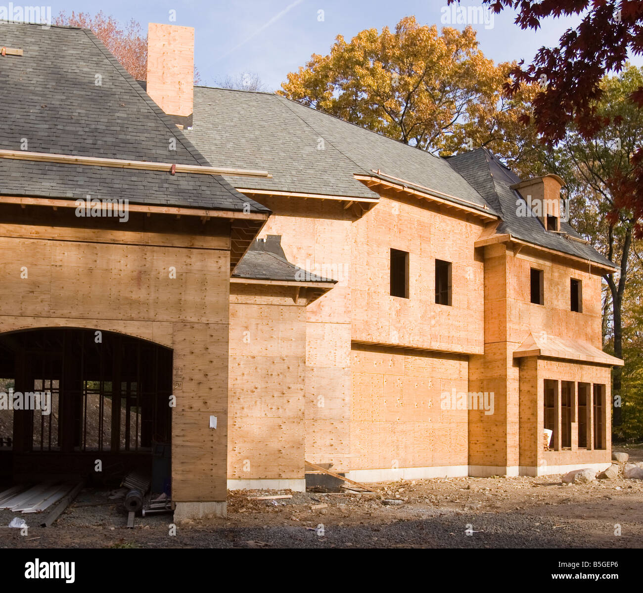 New home being built Stock Photo - Alamy