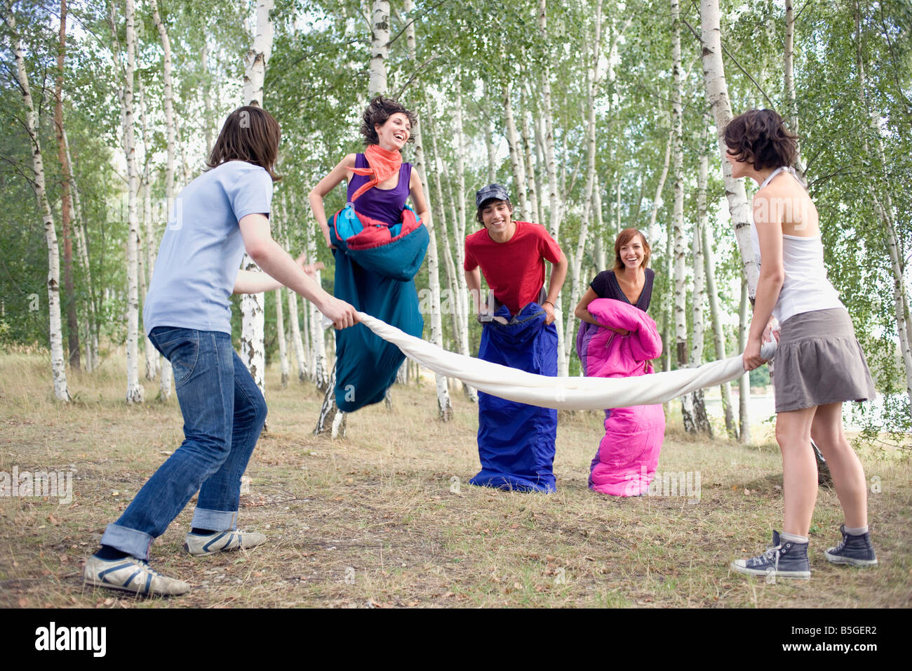Sack race adults hi-res stock photography and images - Alamy