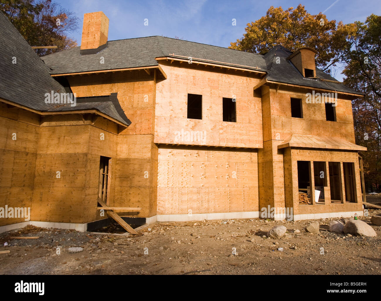 New home being built Stock Photo - Alamy