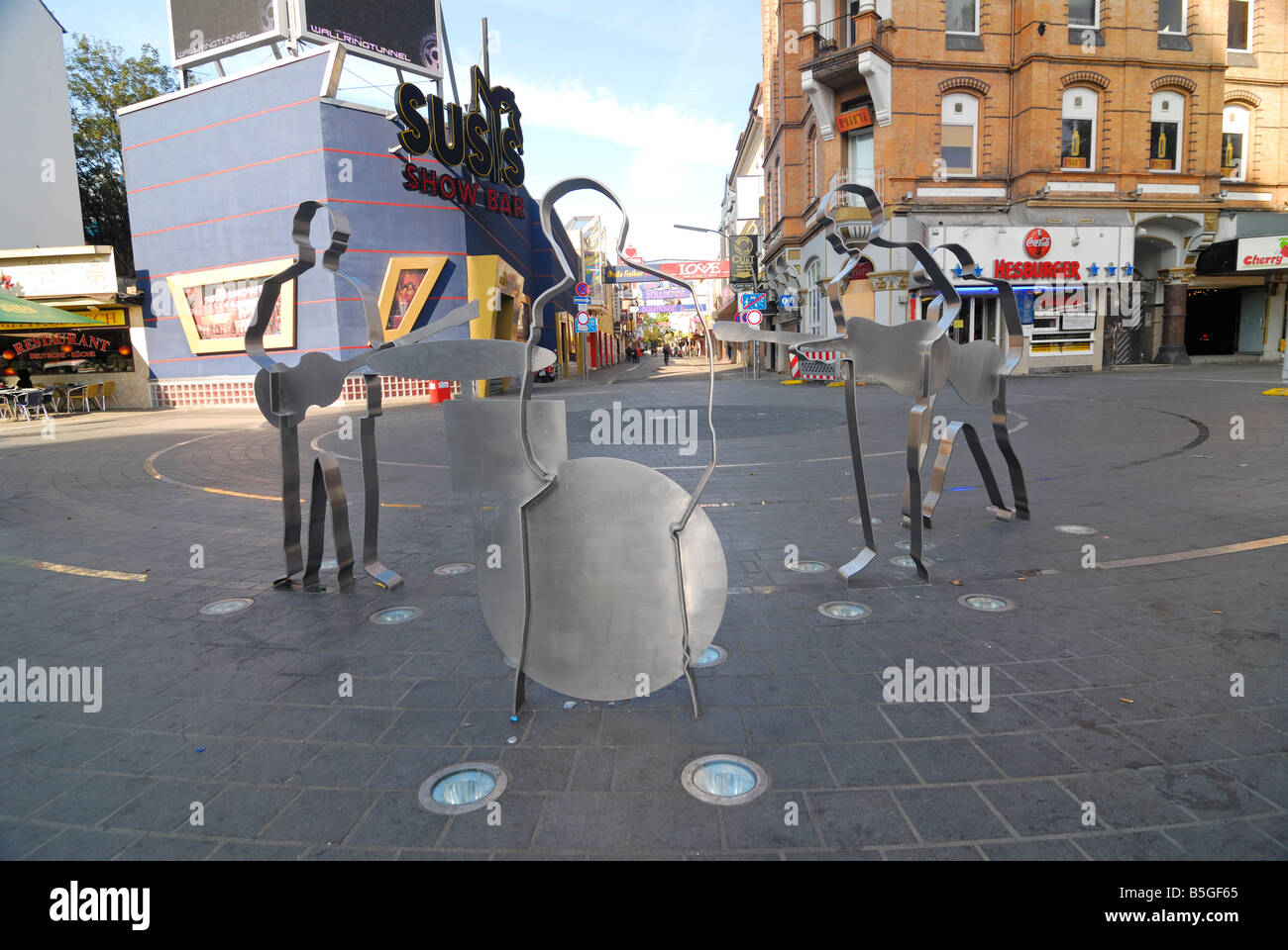 The Beatles-Platz at Große Freiheit in Hamburg, North-Germany. A ...
