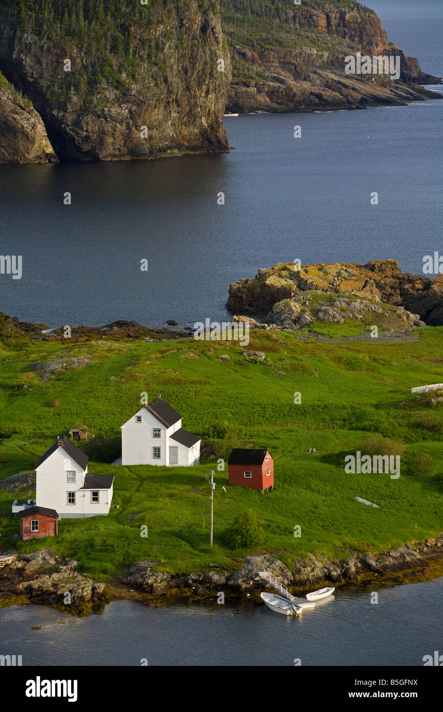 Traditional salt box houses in the fishing village of Salvage ...