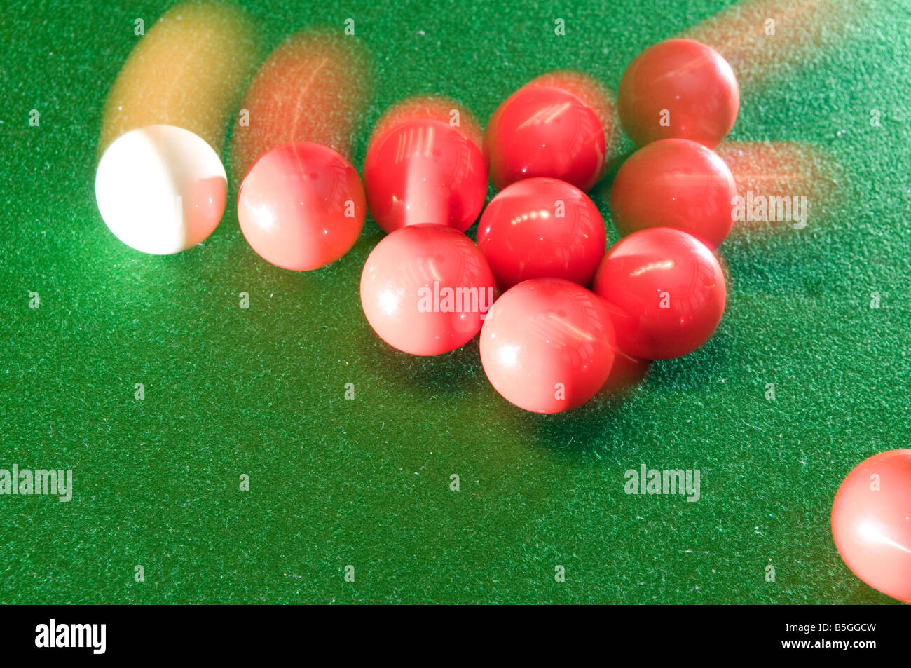 Snooker Table During Break Stock Photo - Alamy