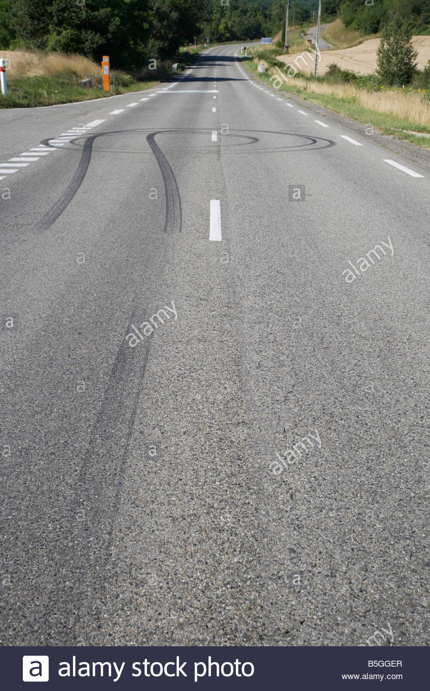 Road Tire Skid Marks Stock Photos & Road Tire Skid Marks Stock Images ...