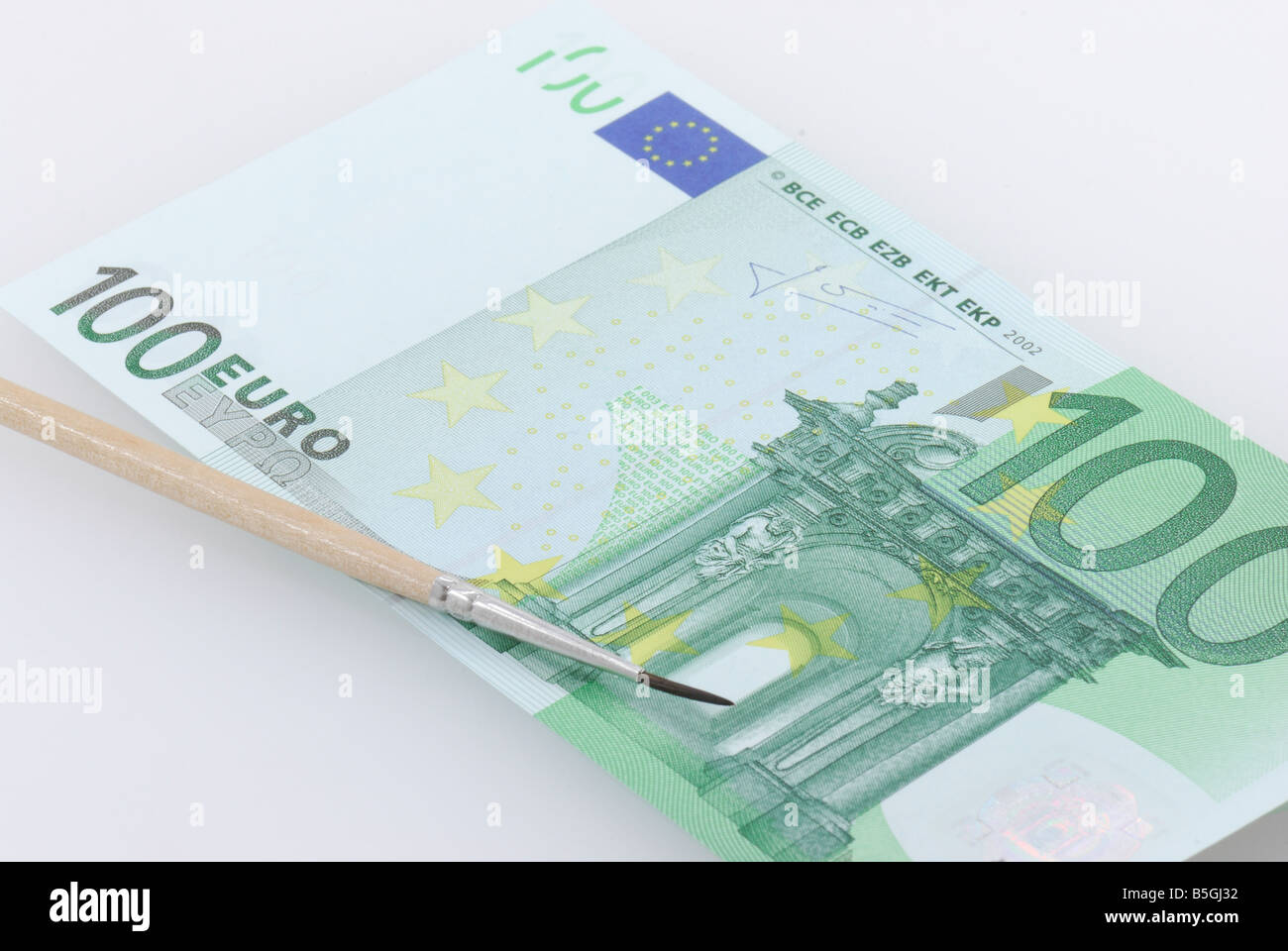 Drawing one hundred euro bill Stock Photo - Alamy