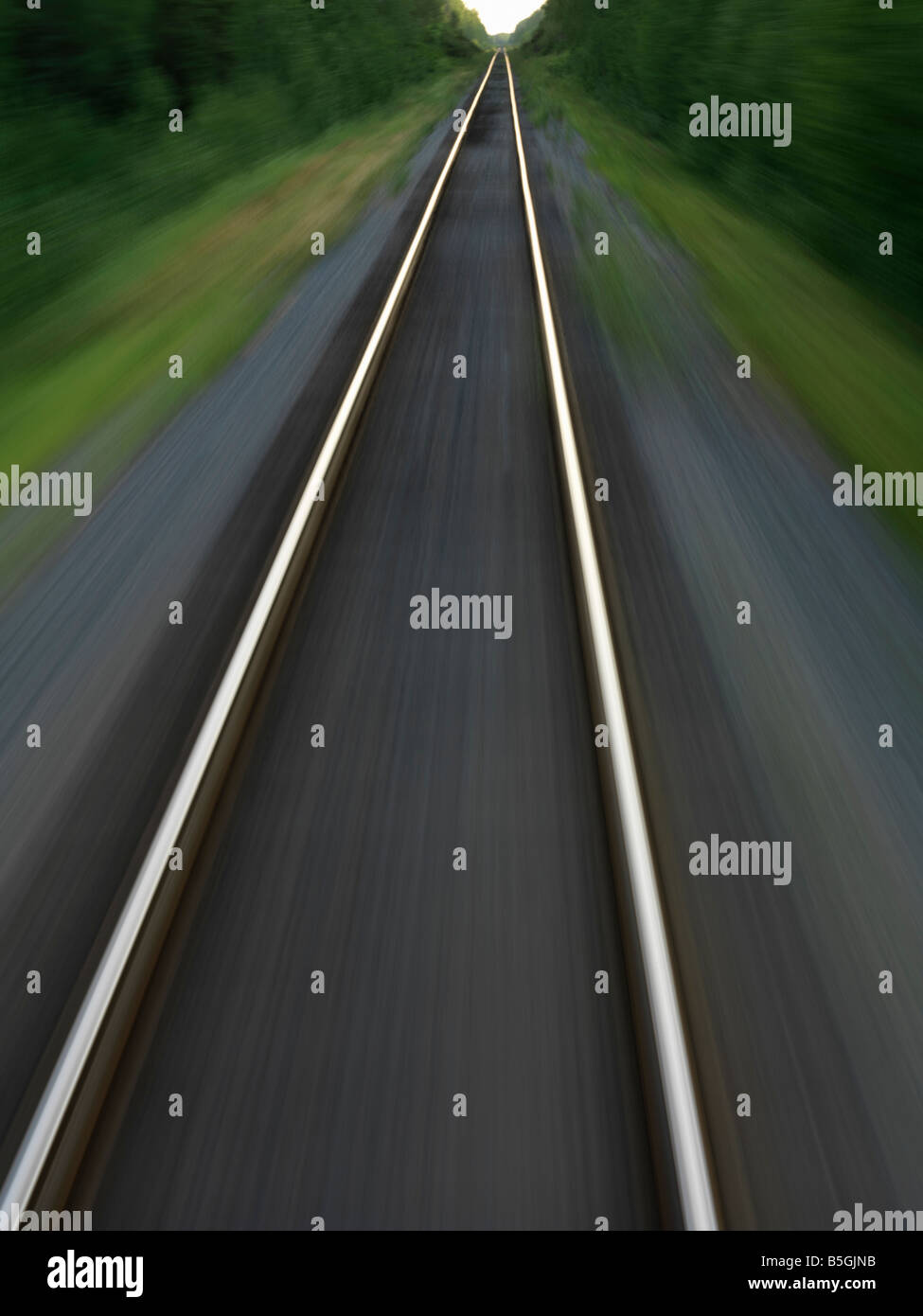 Canada churchill manitoba train tracks through boreal forest hi-res ...