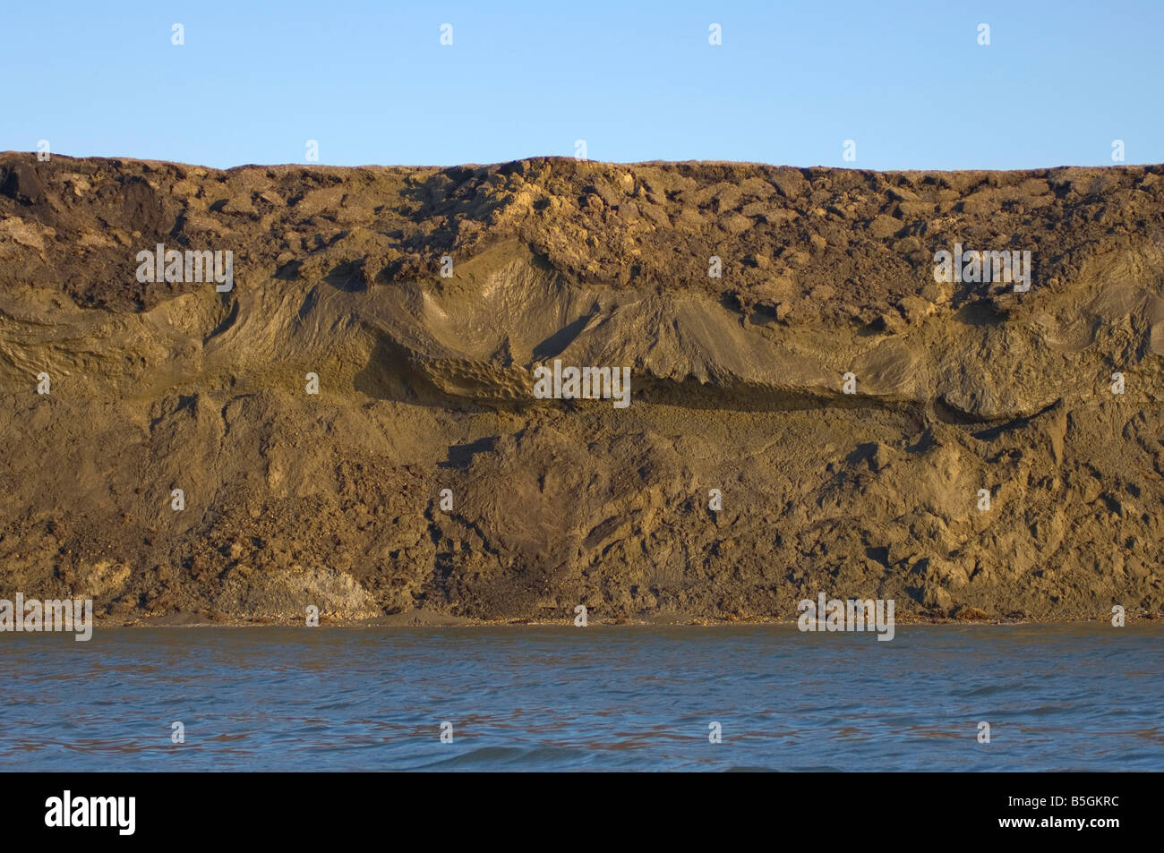 erosion due to melting permafrost rising sea levels and surf along the ...