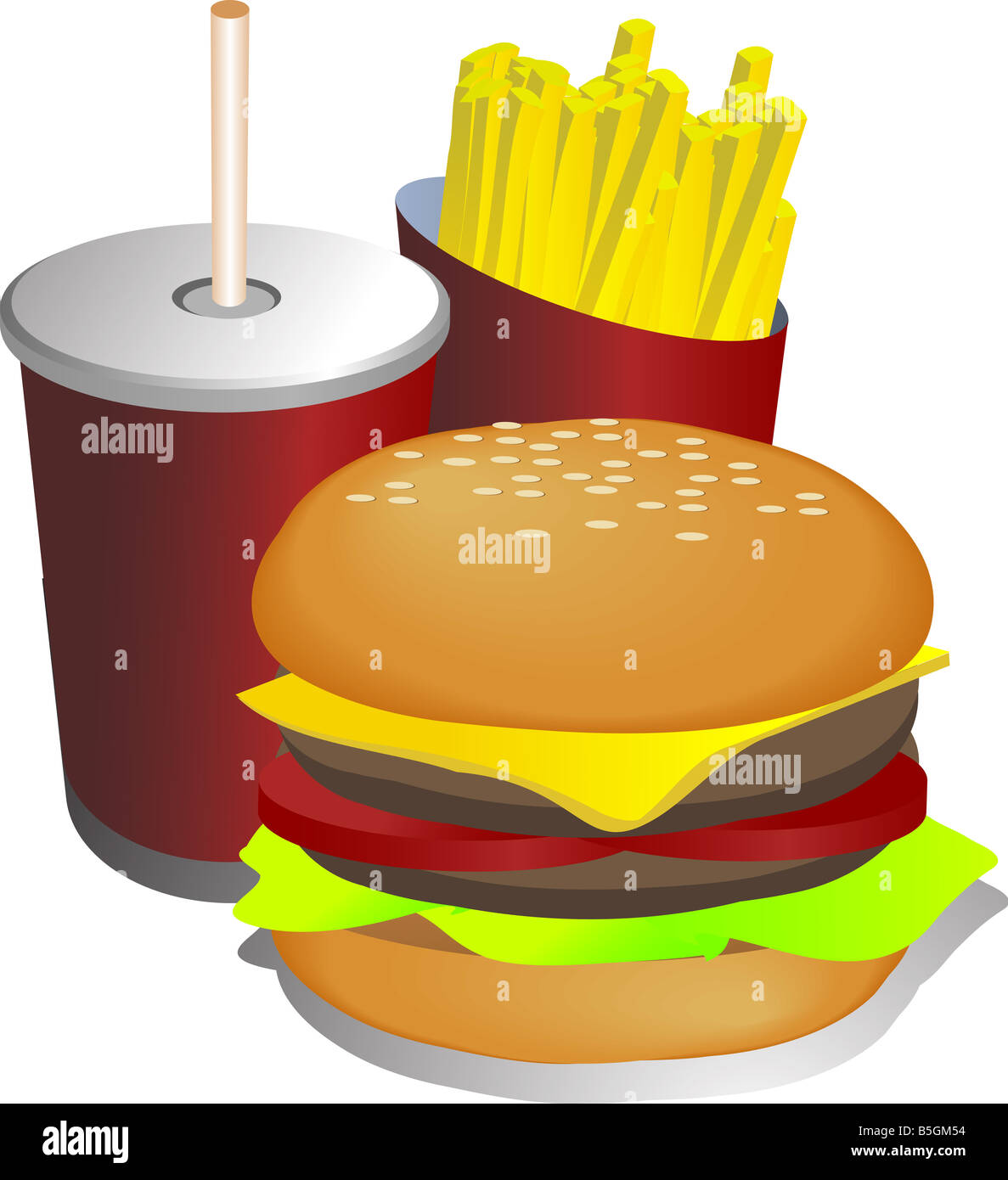 Hamburger combo hi-res stock photography and images - Alamy