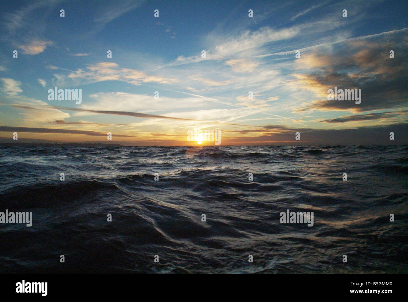 The Atlantic Ocean at sunset Stock Photo - Alamy