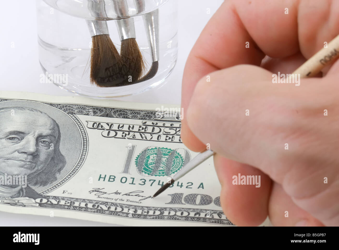 Drawing one hundred dollar bill hi-res stock photography and images - Alamy