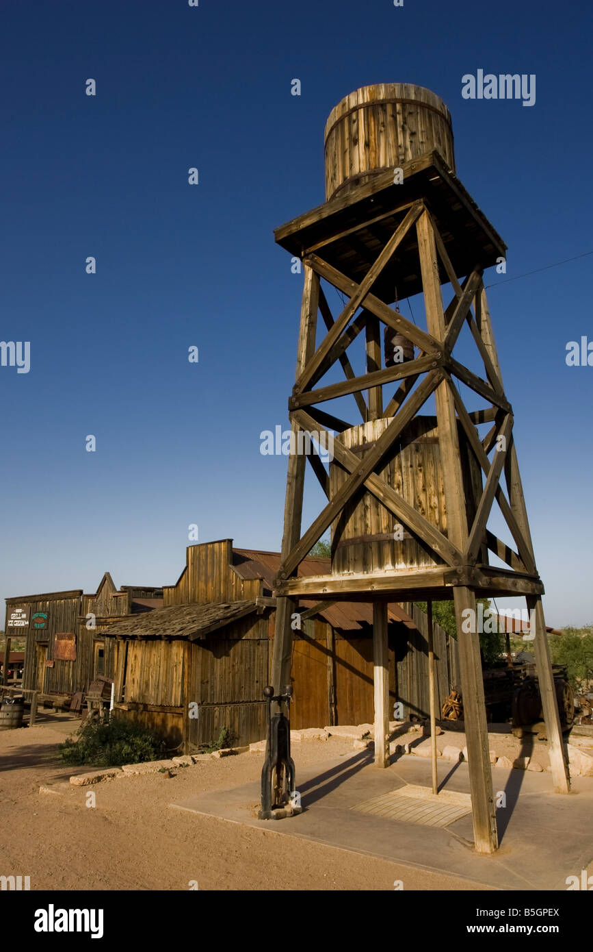Goldfield water tower, Arizona, USA Stock Photo - Alamy