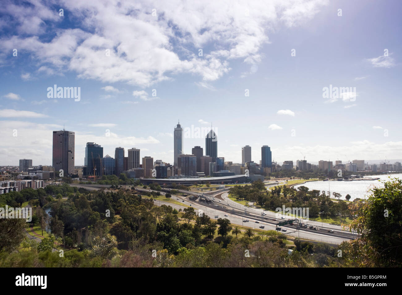 The view of Perth, Western Australia from Kings Park Stock Photo - Alamy