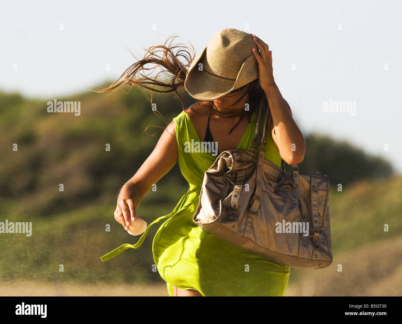 a windy day at the beach Stock Photo - Alamy