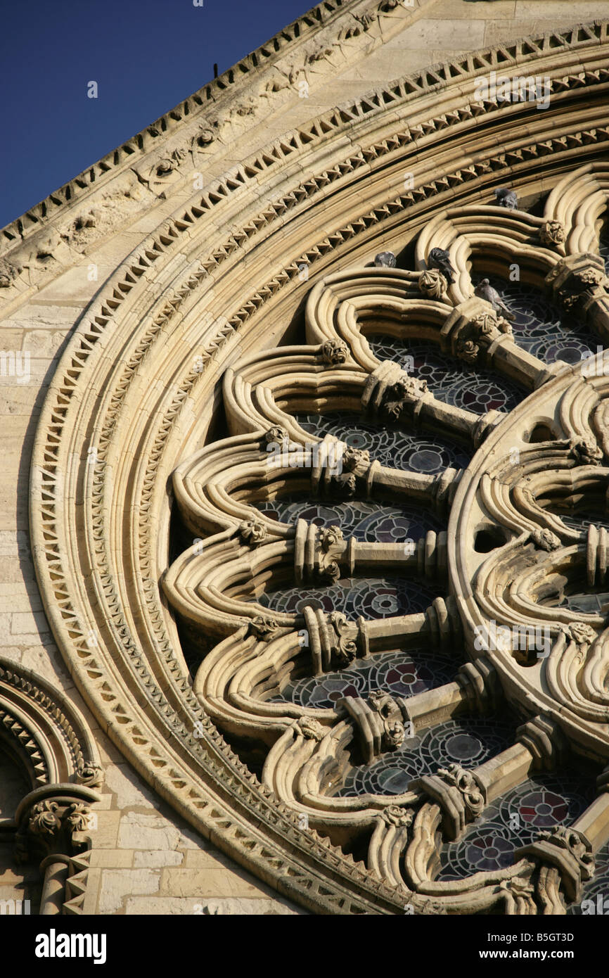 City of York, England. The restored Great Rose Window in the South ...
