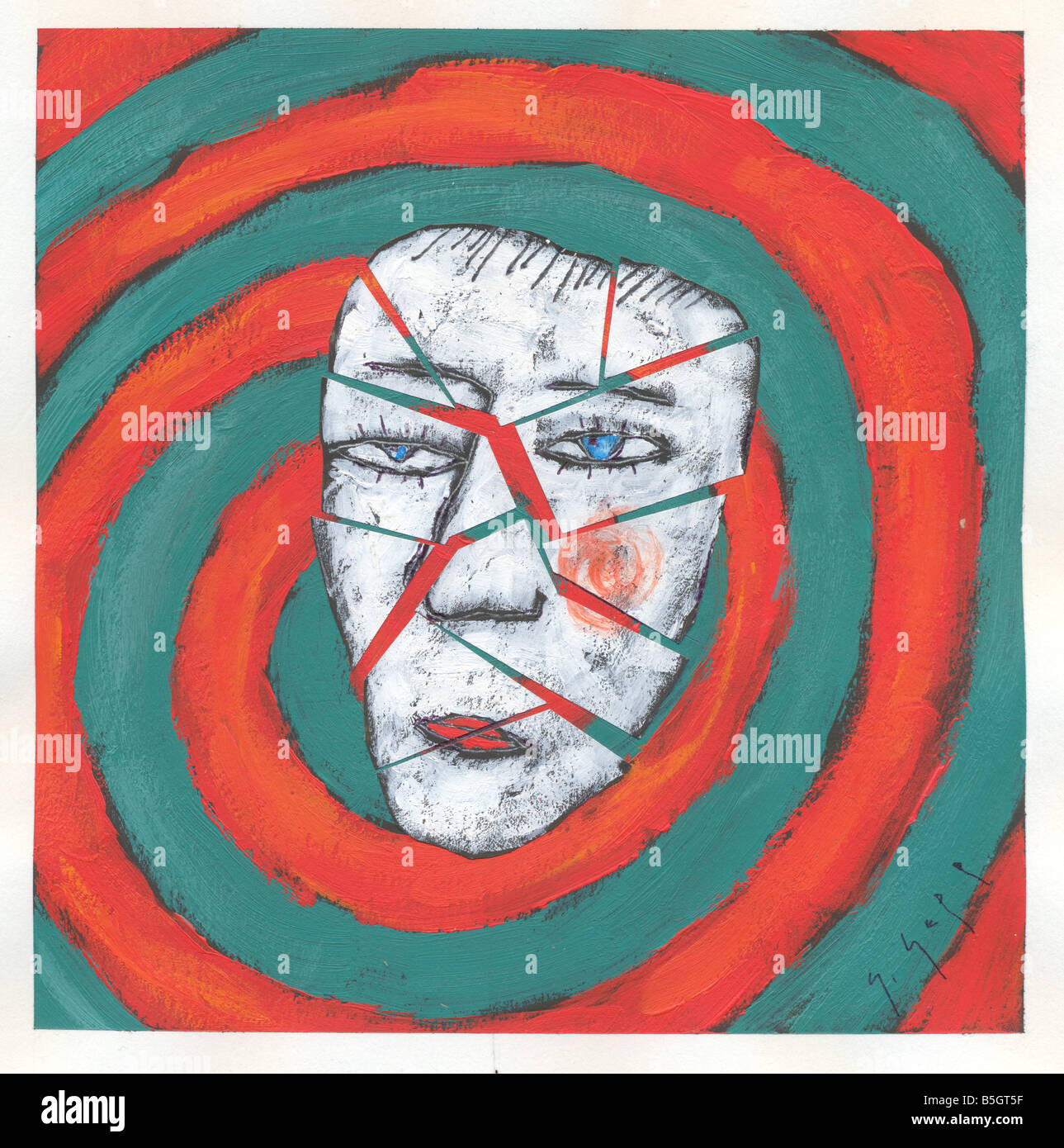 Psychopath cartoon hi-res stock photography and images - Alamy