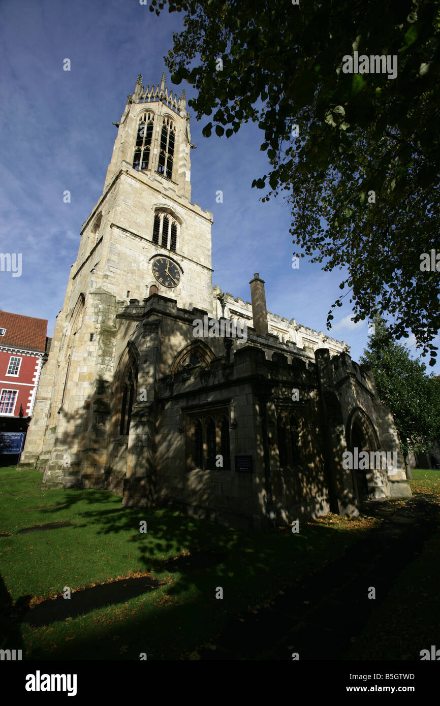 City of York, England. The 14th century All Saints Pavement Church with ...