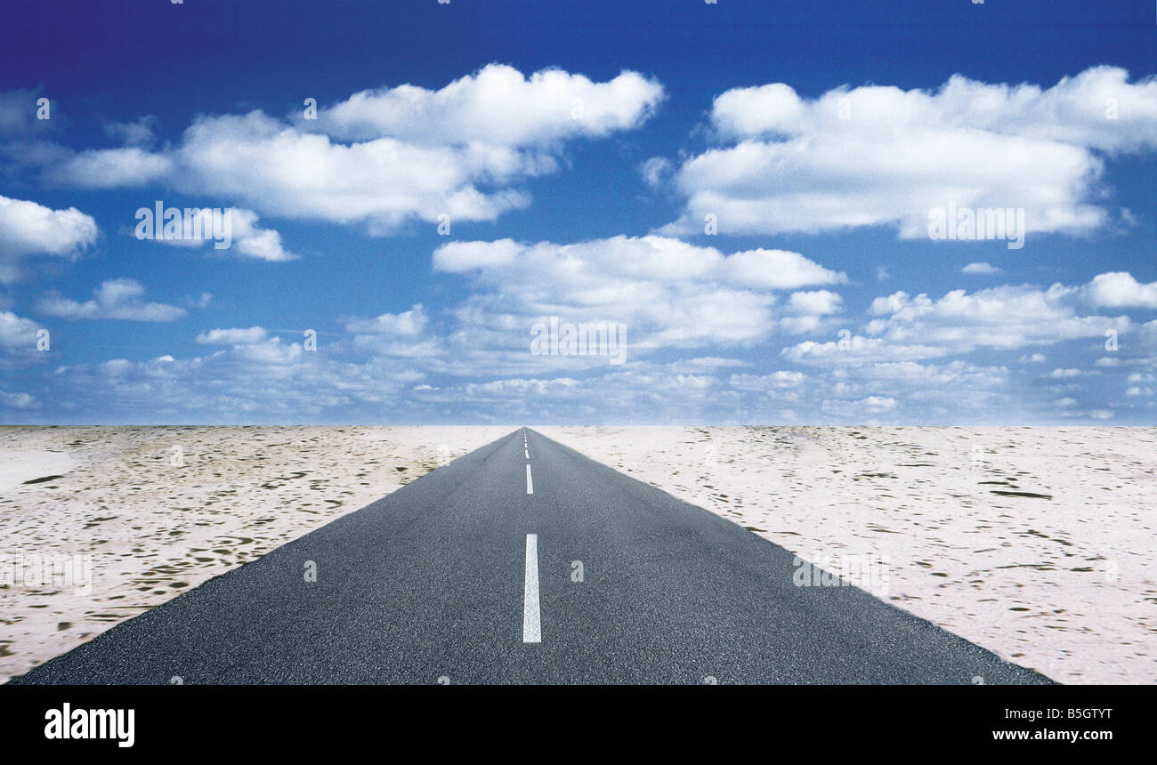 An empty road Stock Photo - Alamy