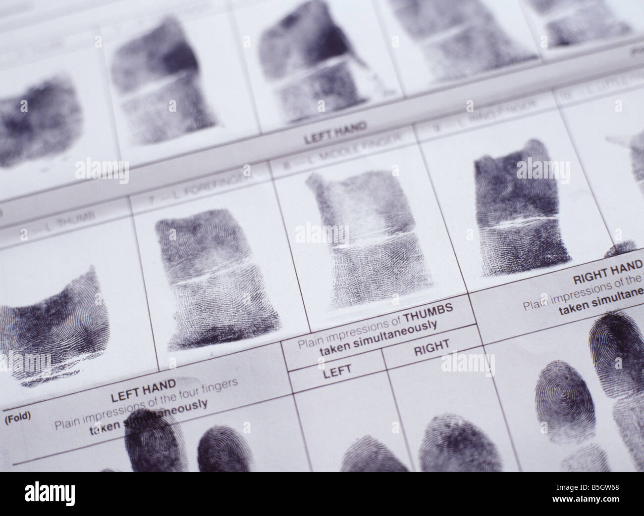 police finger prints Stock Photo - Alamy