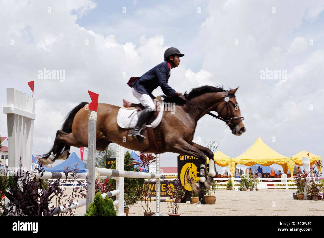 Show jumping competition in Terengganu, Malaysia Stock Photo - Alamy