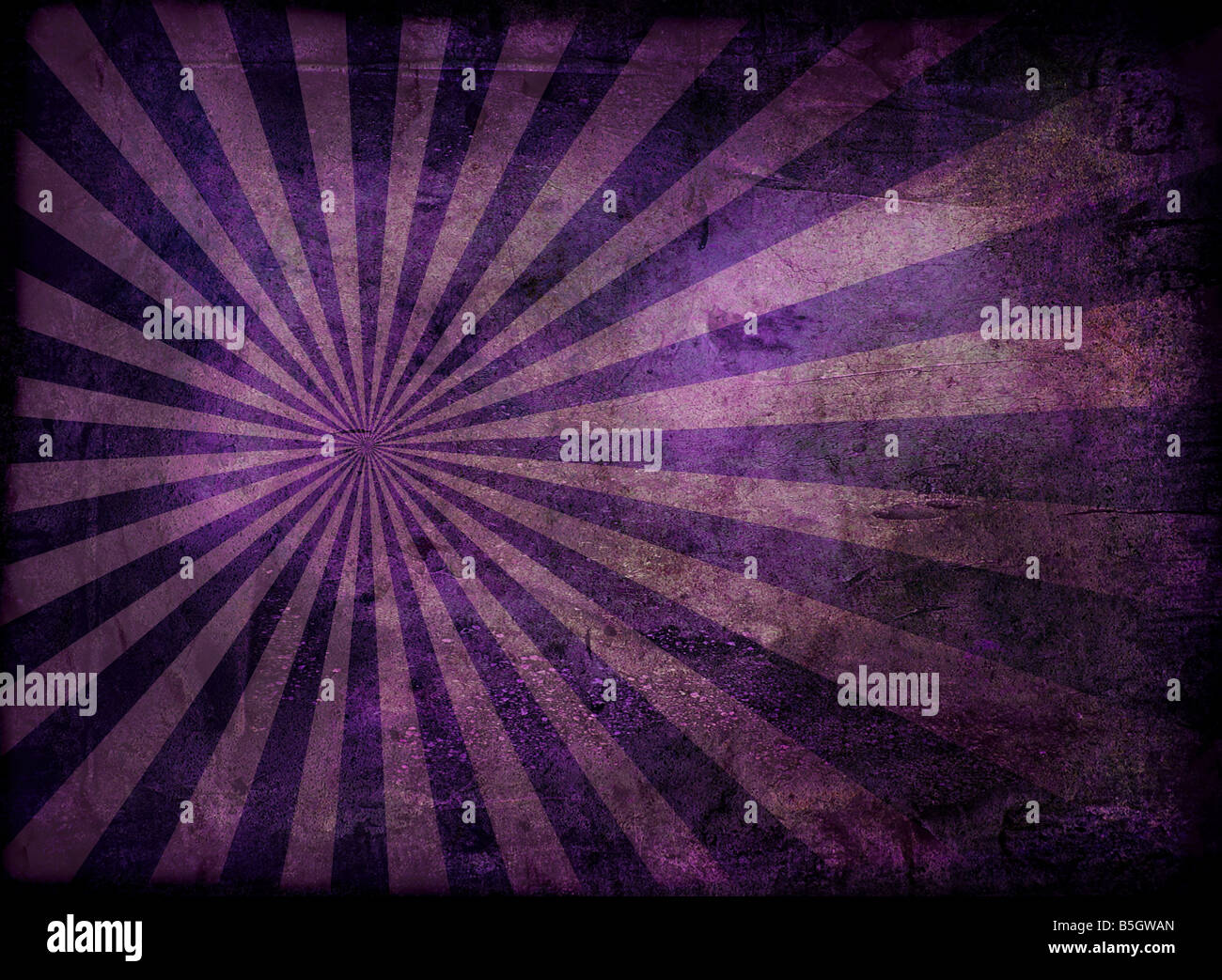 Radiating grunge background in purple and with a weathered effect Stock ...