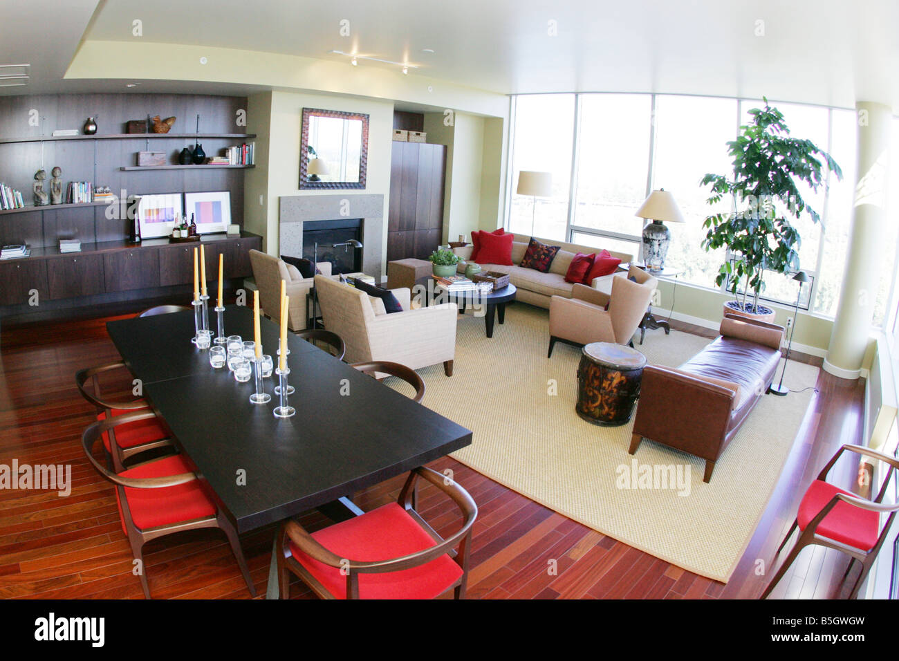 Interior shot of a luxury high rise condo Stock Photo - Alamy