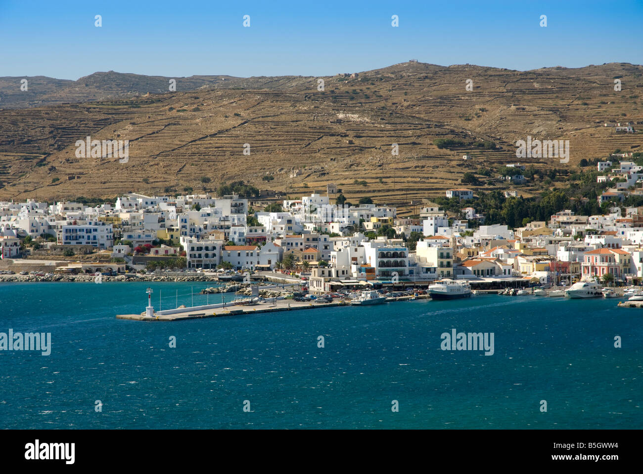 A view of Tinos Town Chora Tinos Greece Stock Photo - Alamy