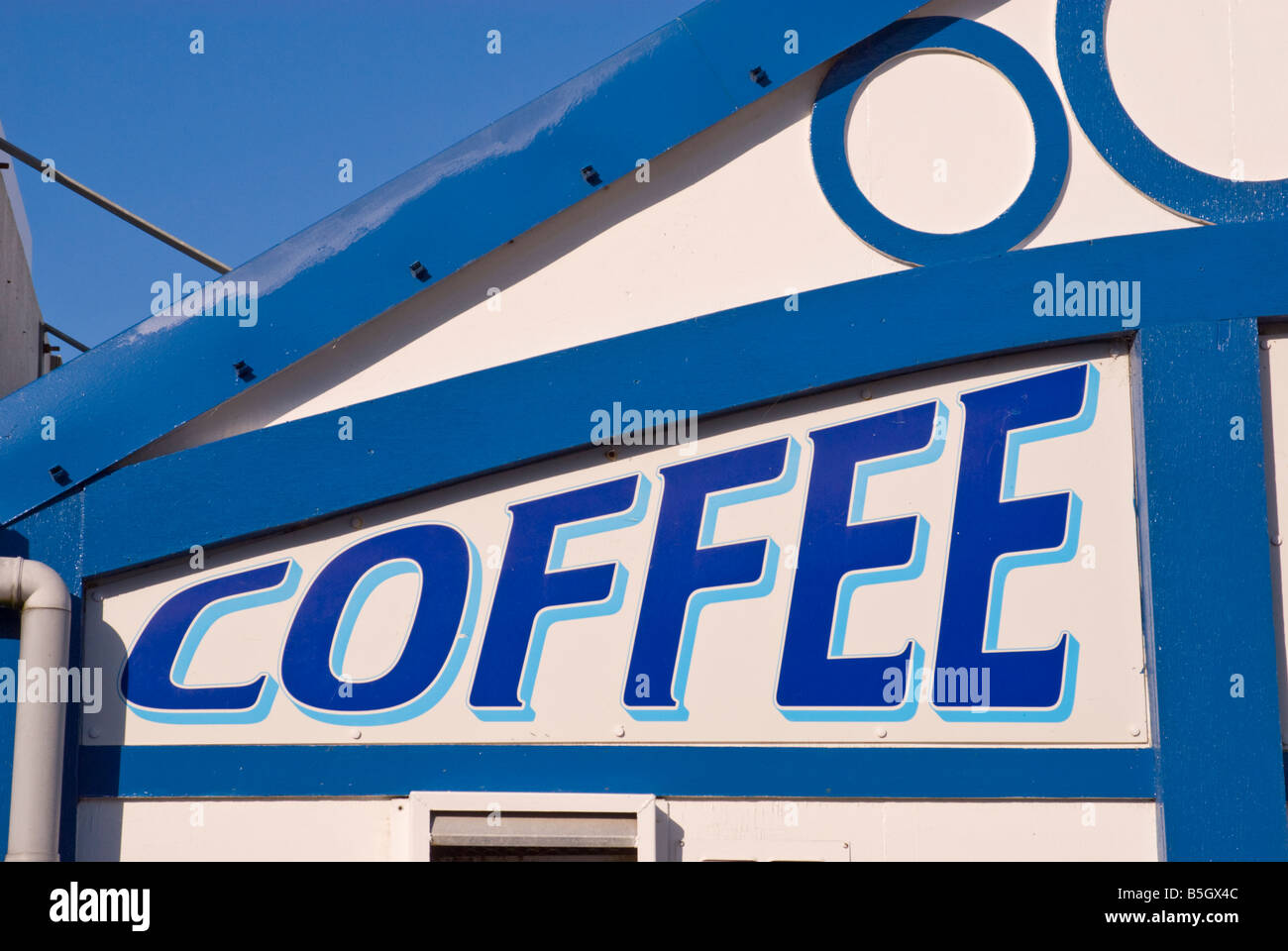 A cafe sign advertising coffee in the uk Stock Photo - Alamy