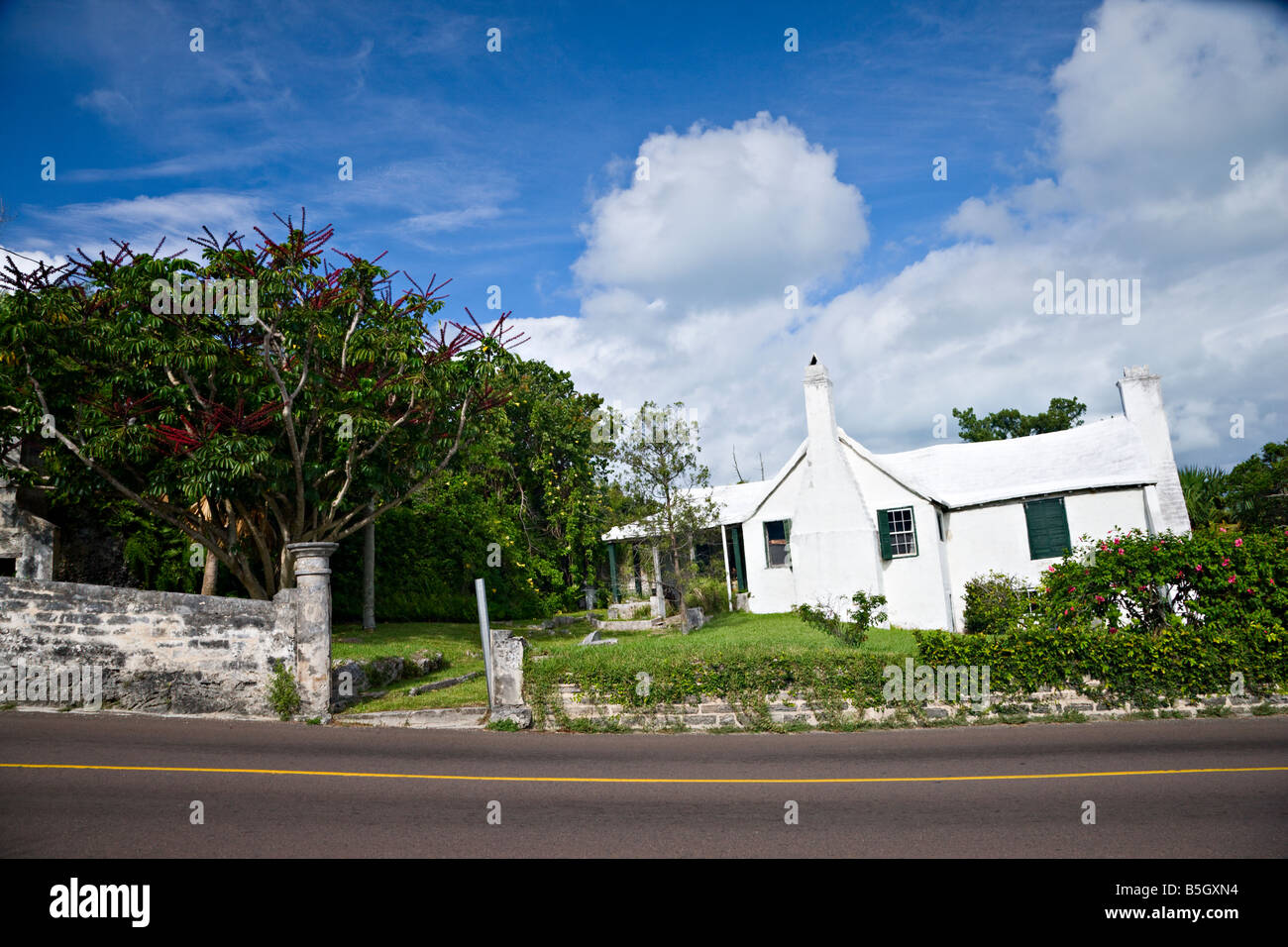 Old Traditional Bermudan house, Somerset, Sandys Parish, Bermuda Stock ...