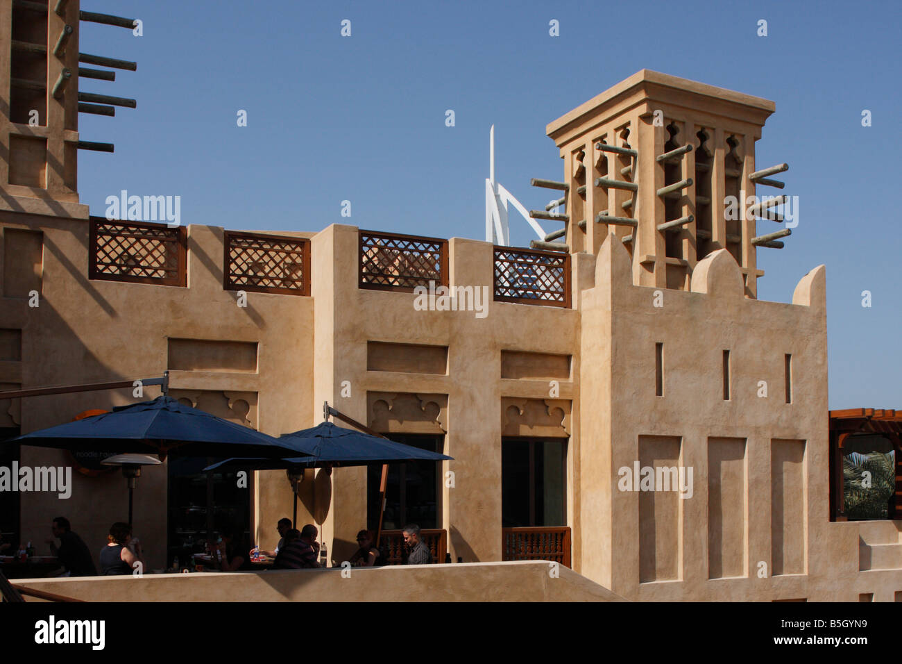 WIND TOWERS UNIQUE TO ARAB ARCHITECTURE, DUBAI Stock Photo - Alamy