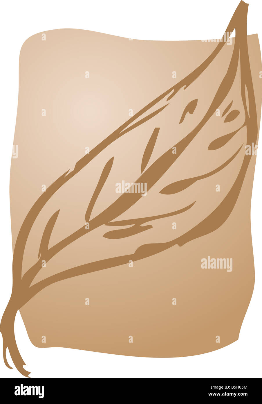 Illustration of a leaf smooth zen lineart Stock Photo - Alamy