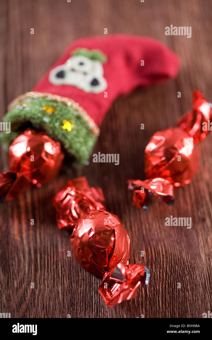 Red christmas stocking decoration hi-res stock photography and images ...