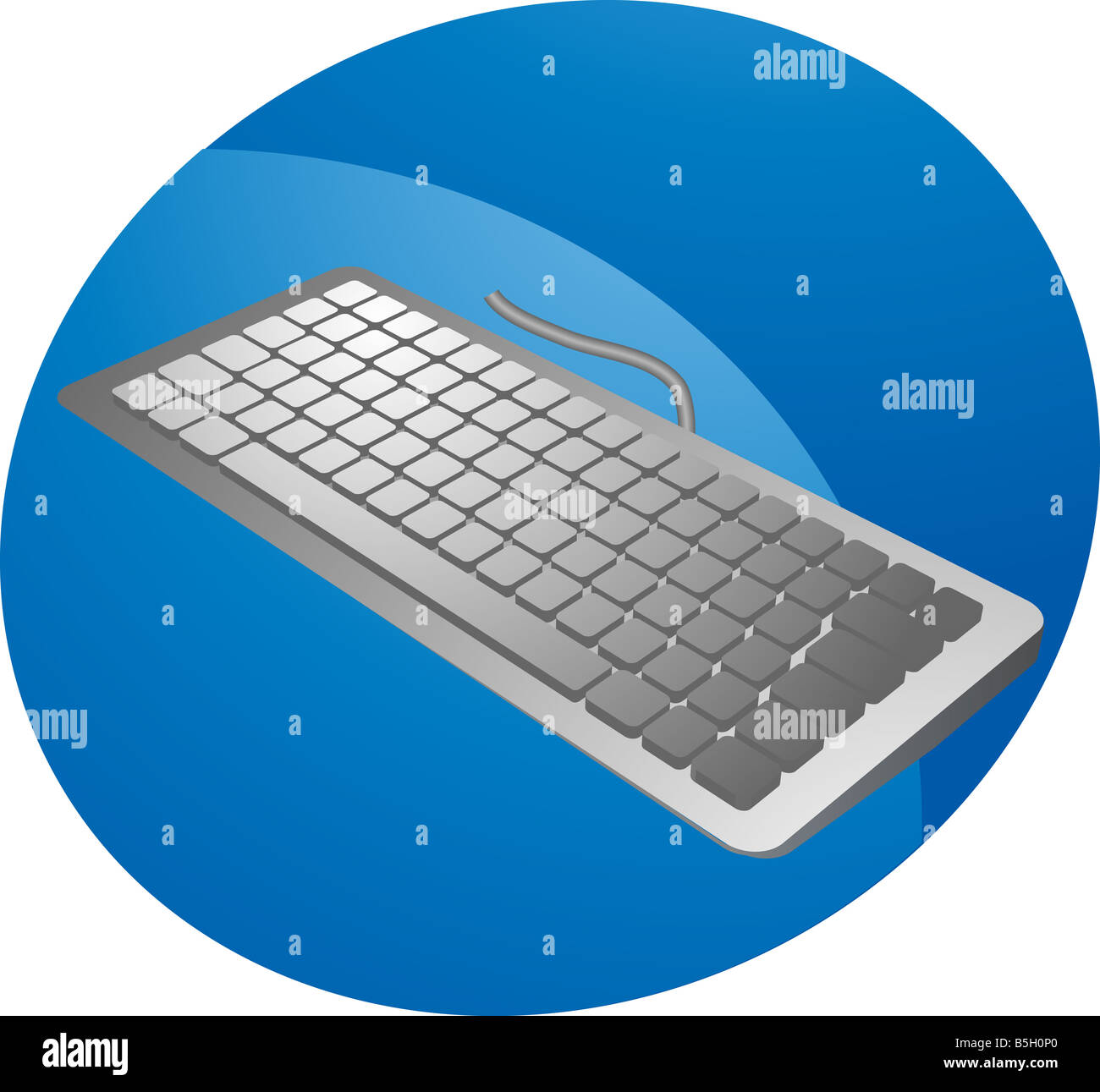 keyboard in 3d isometric view computer input device silver color Stock ...