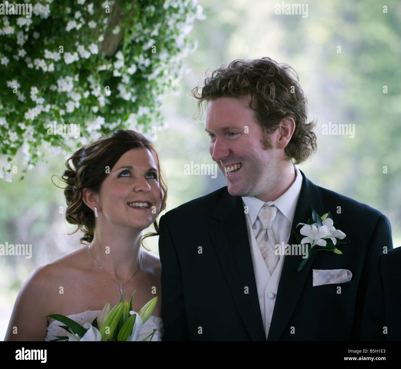 wedding couple in Banff, Alberta, Canada Stock Photo - Alamy