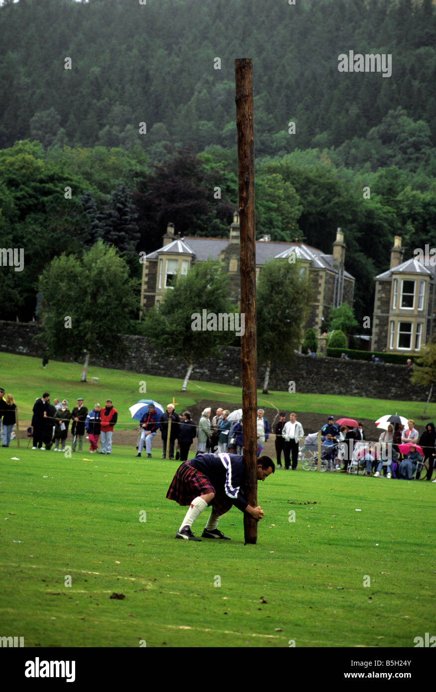 Scottish Traditional Sport Caber Tossing High Resolution Stock ...