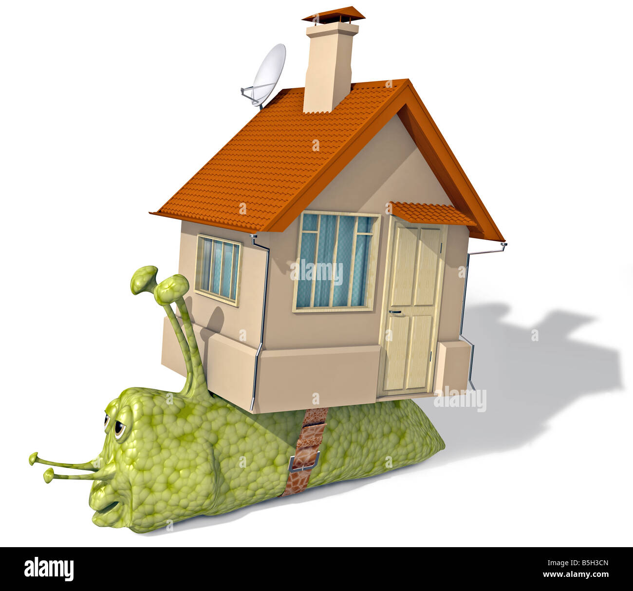 The snail has changed the inconvenient house on more comfortable ...