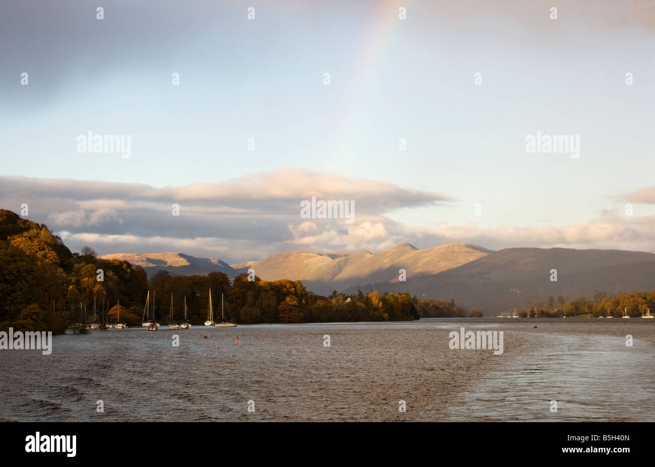 Beautiful landscape of mountains with Windermere Lake Stock Photo - Alamy