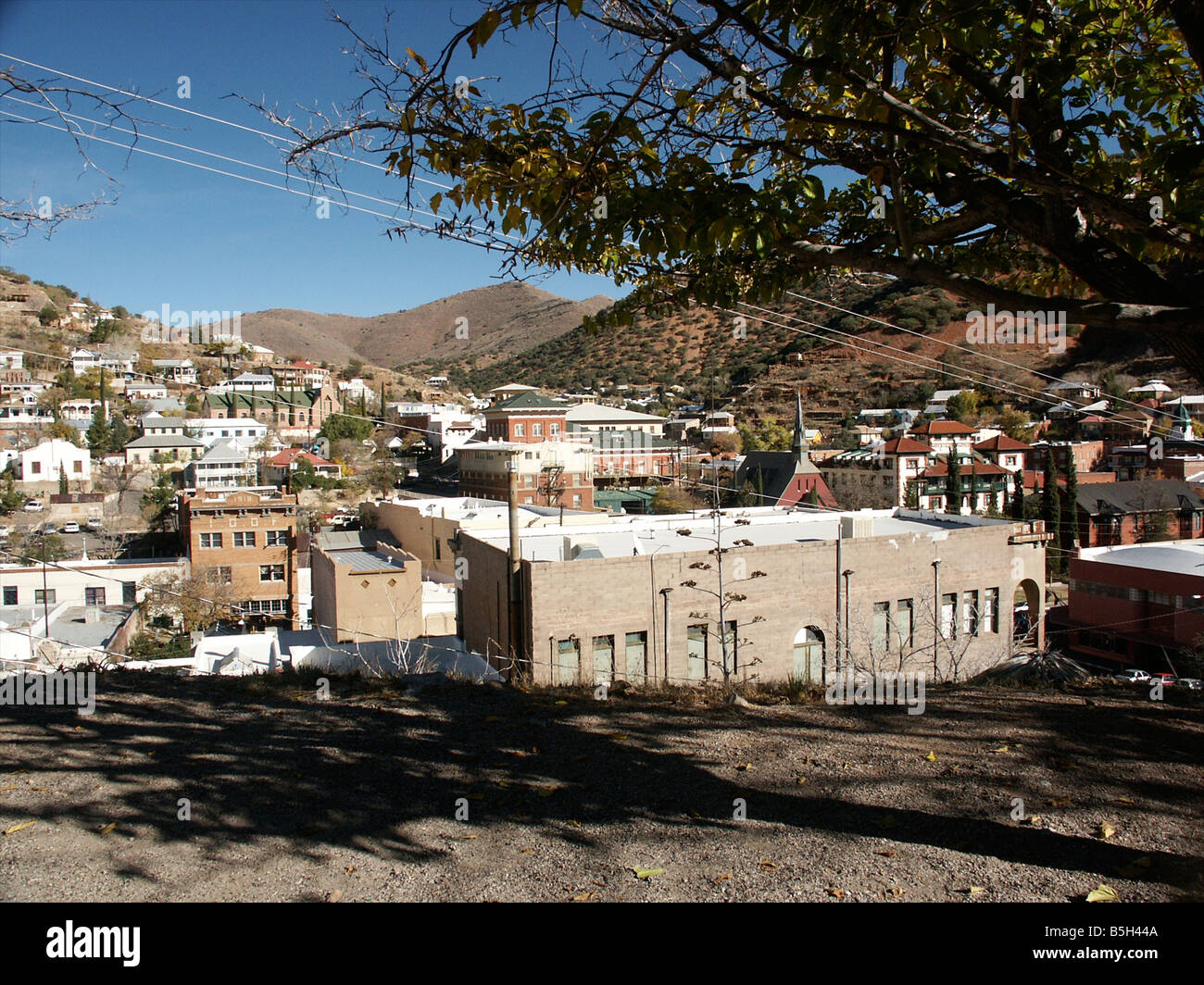 Bisbee, old copper mining town in the Mule Mountains, Arizona Stock ...