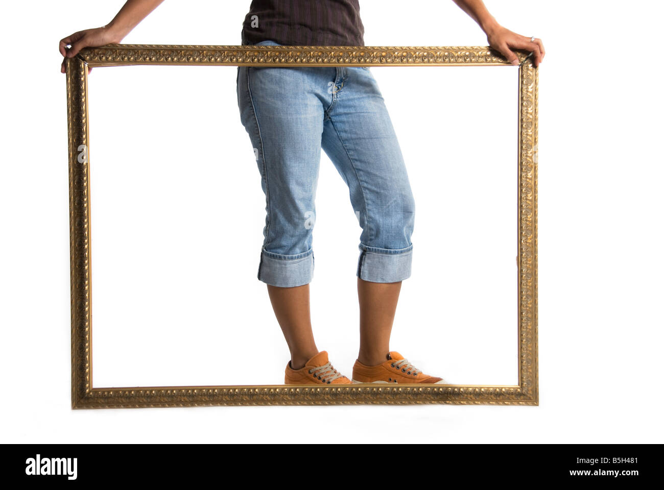 picture of legs in picture frame Stock Photo - Alamy