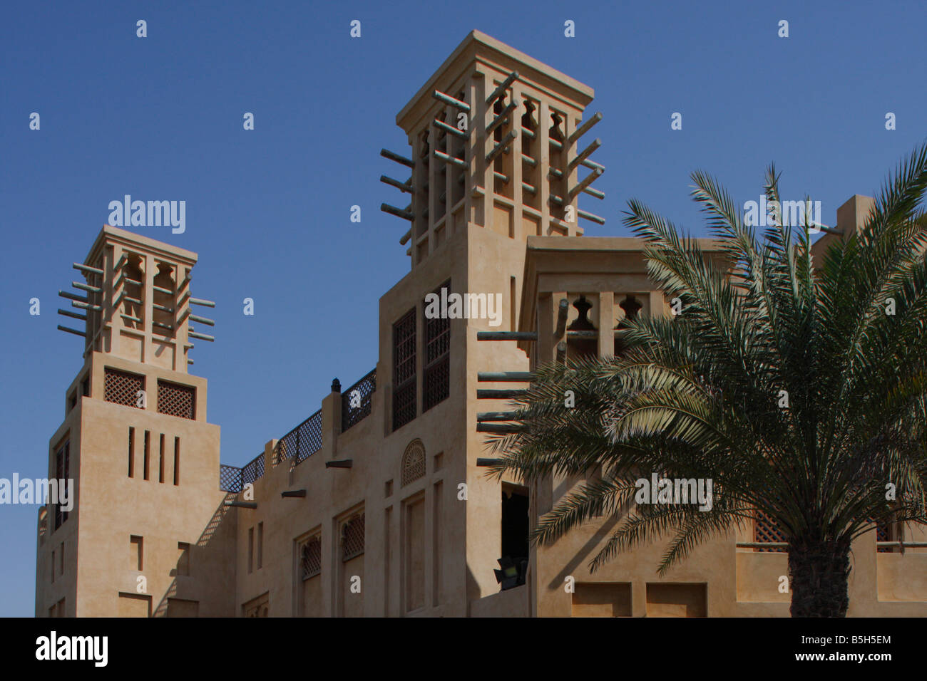 WIND TOWERS UNIQUE TO ARAB ARCHITECTURE, DUBAI Stock Photo - Alamy