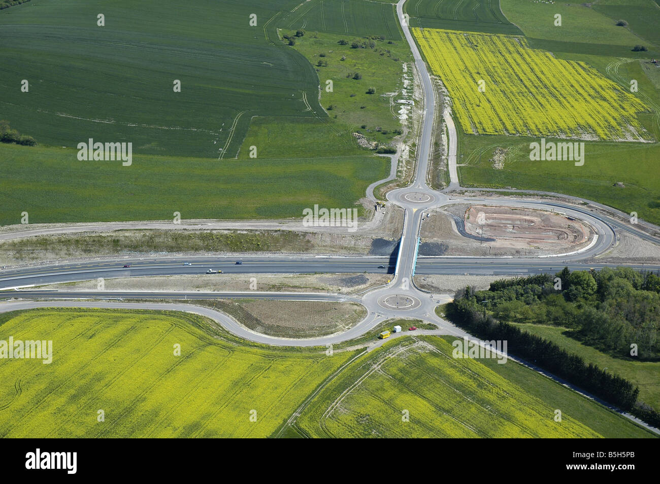 Highway junction in construction in France Stock Photo - Alamy