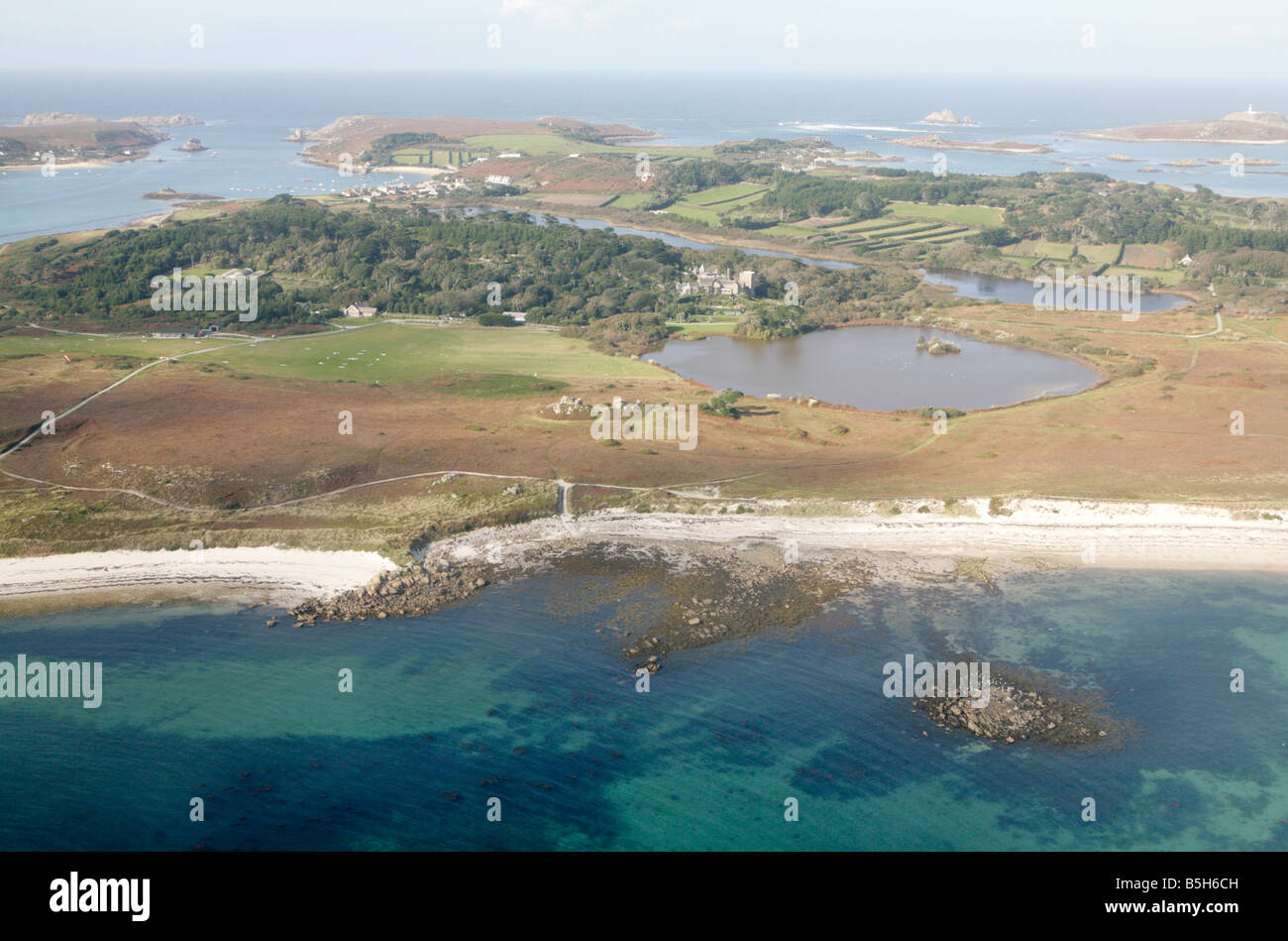 Isles of scilly aerial hi-res stock photography and images - Alamy