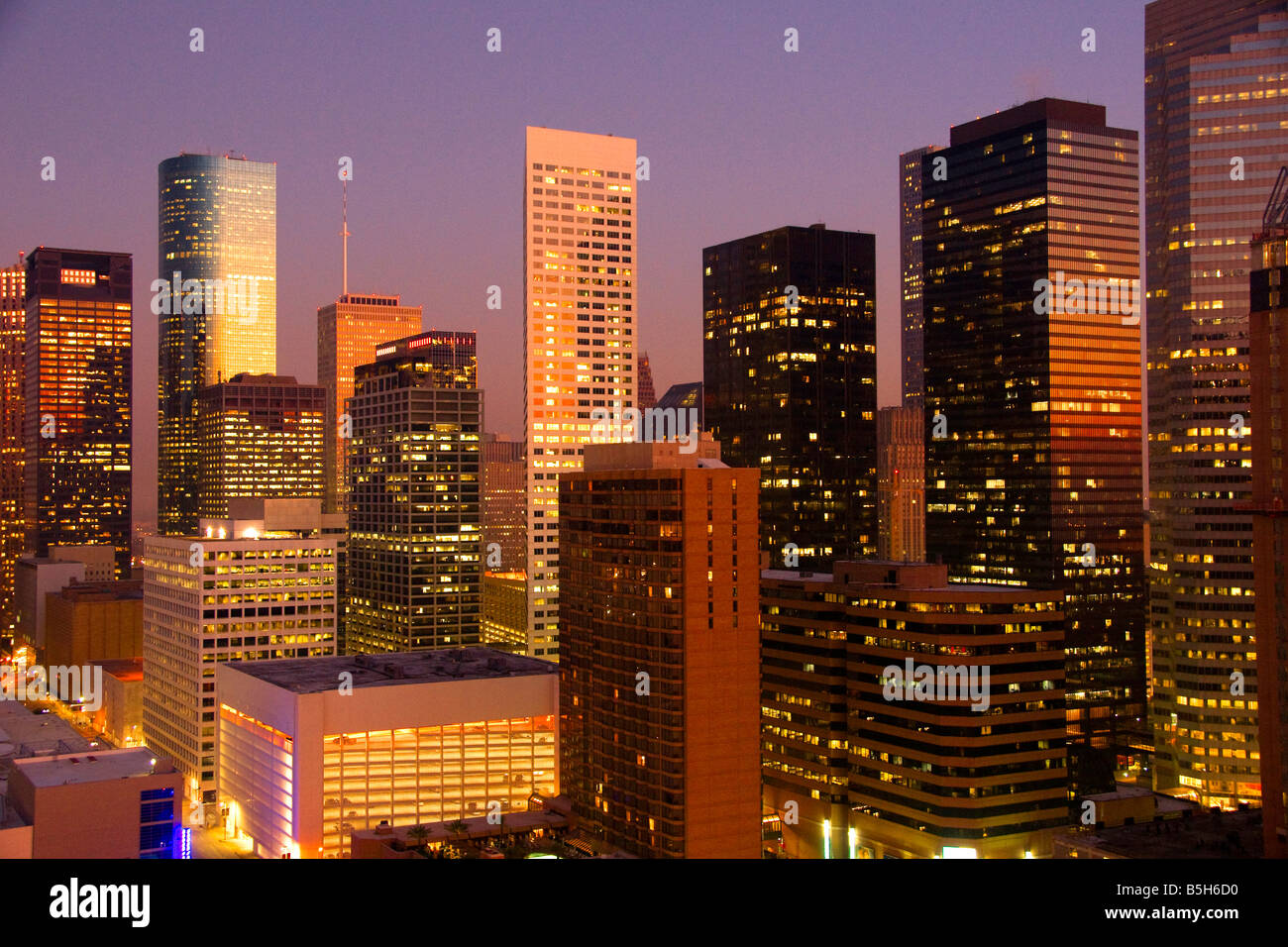 Houston downtown skyline Stock Photo - Alamy