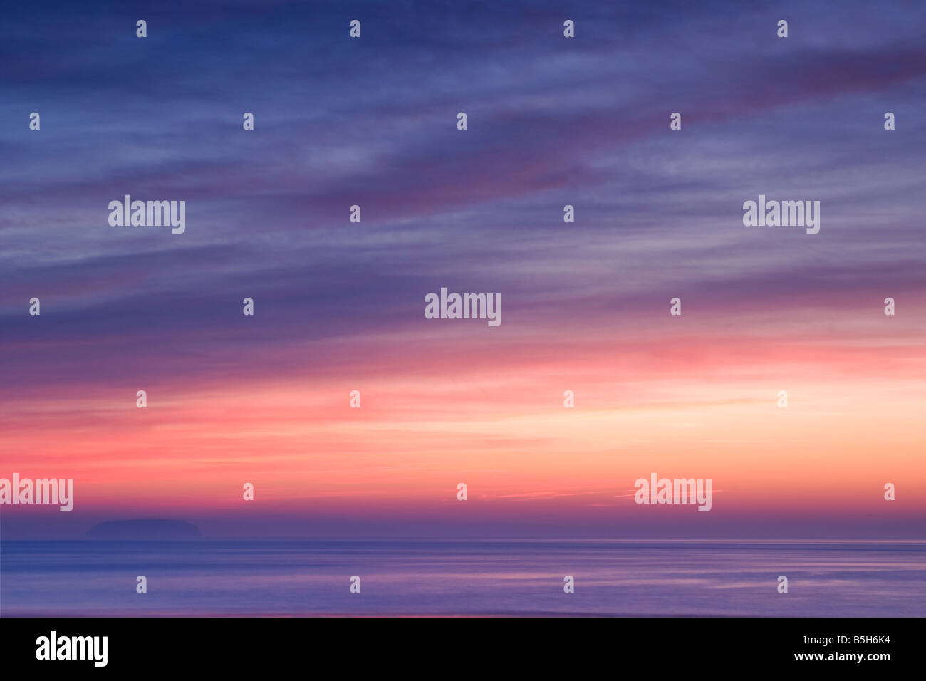 A pastel coloured sunset taken at Sandpoint near Weston Super Mare with ...