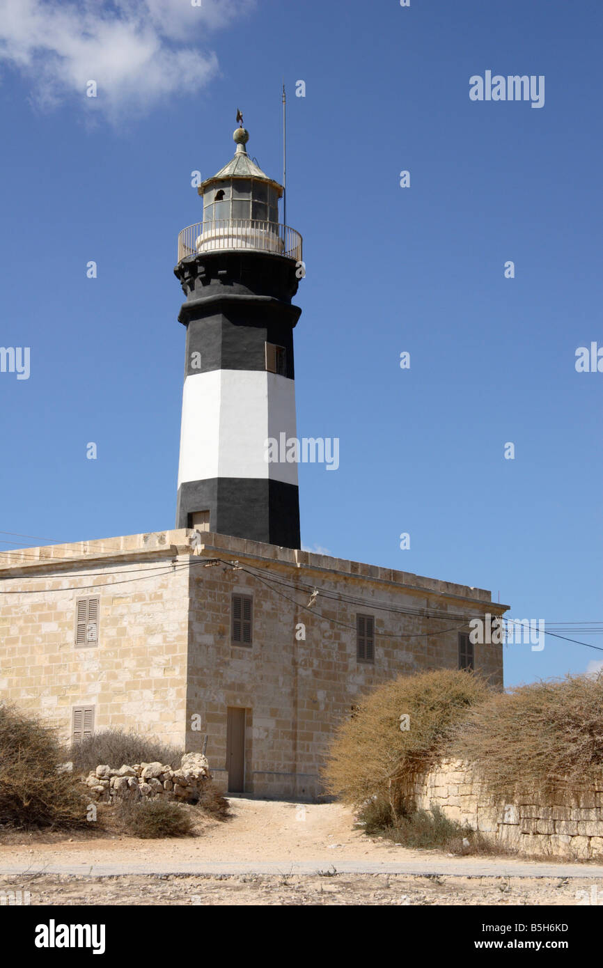 The Delimara Point Lighthouse, Malta Stock Photo - Alamy