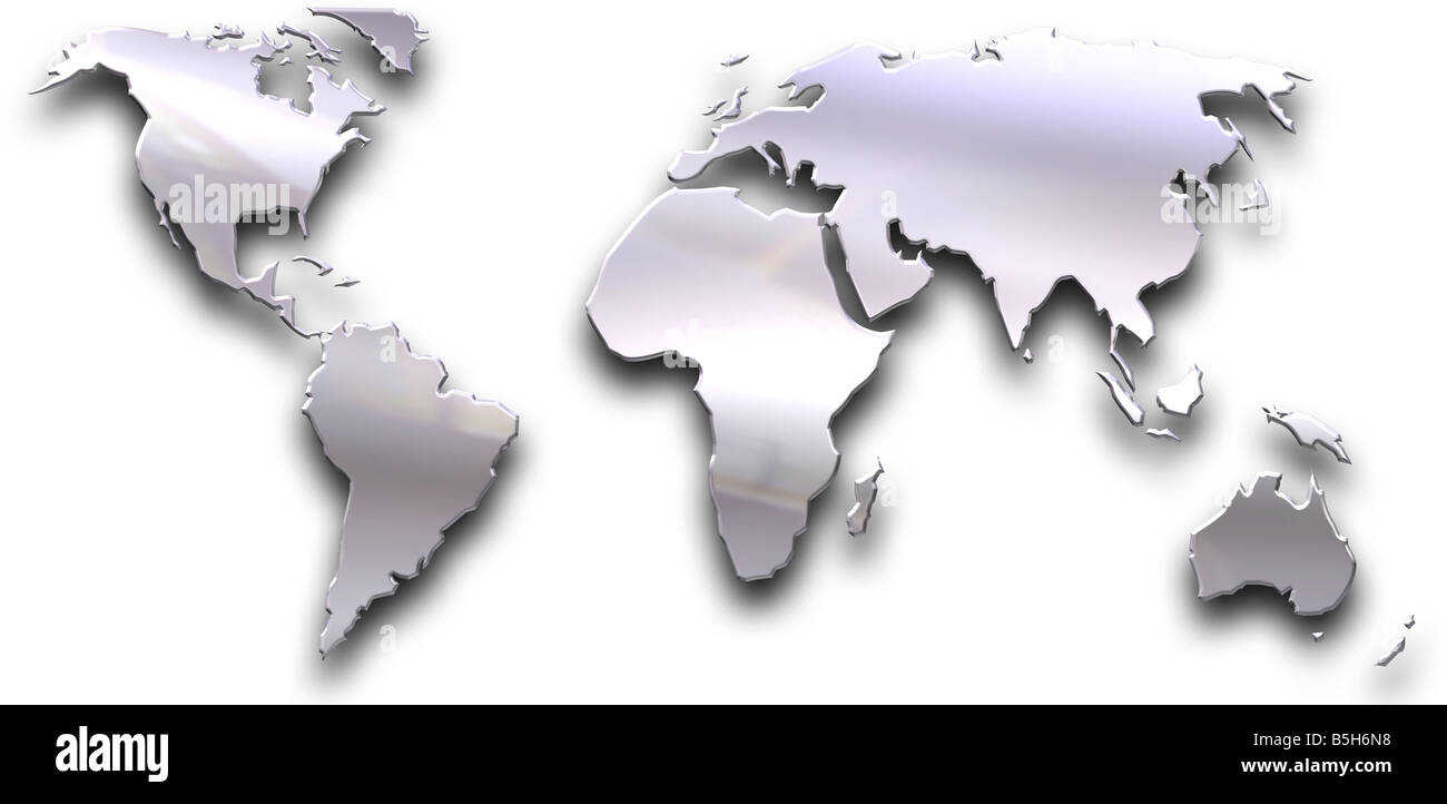 a map of the world isolated on white Stock Photo - Alamy